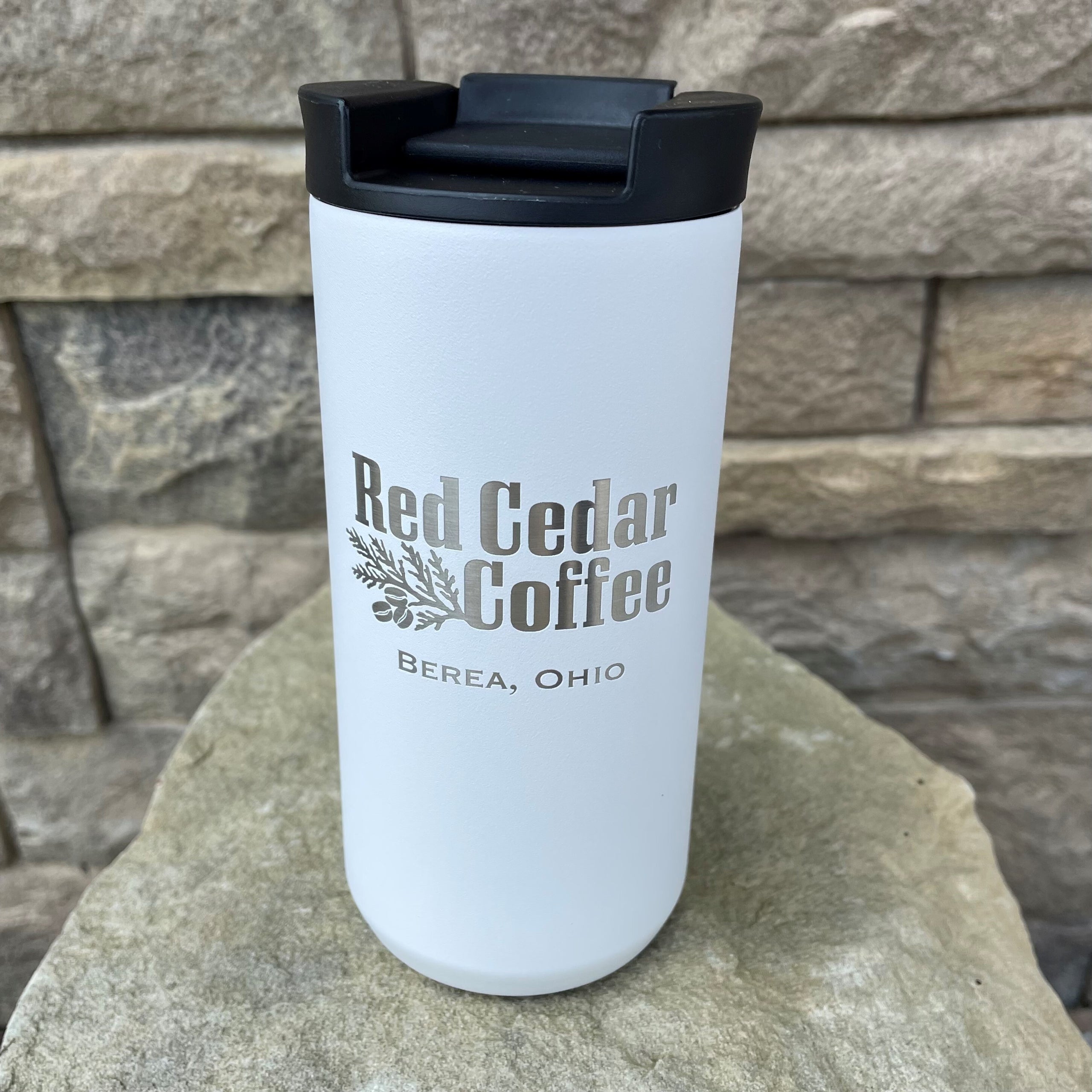Tumbler Minimalist 12 oz. White | Red Cedar Coffee Co.